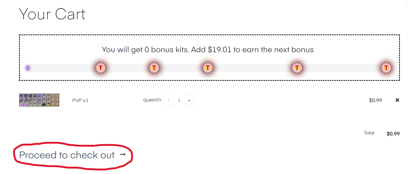 How do you buy kits from the 2b2t shop?