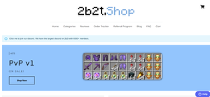 How do you buy kits from the 2b2t shop?