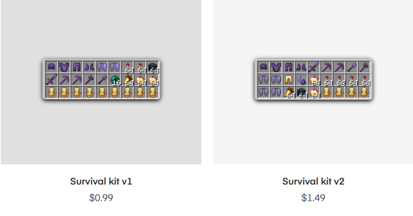How do you buy kits from the 2b2t shop?