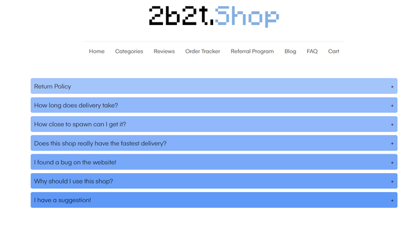 How do you buy kits from the 2b2t shop?